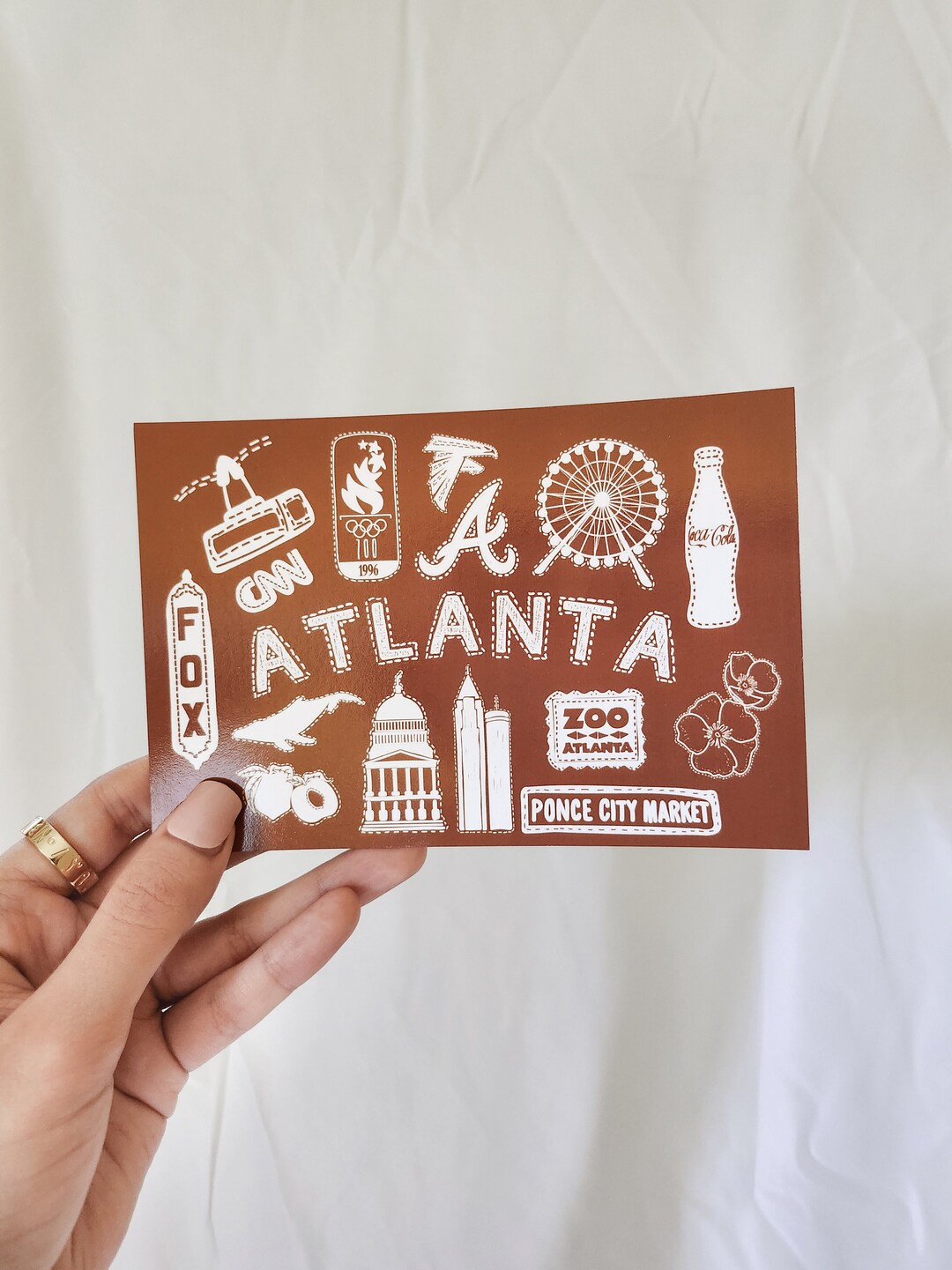 Atlanta Icons Postcard - Etsy