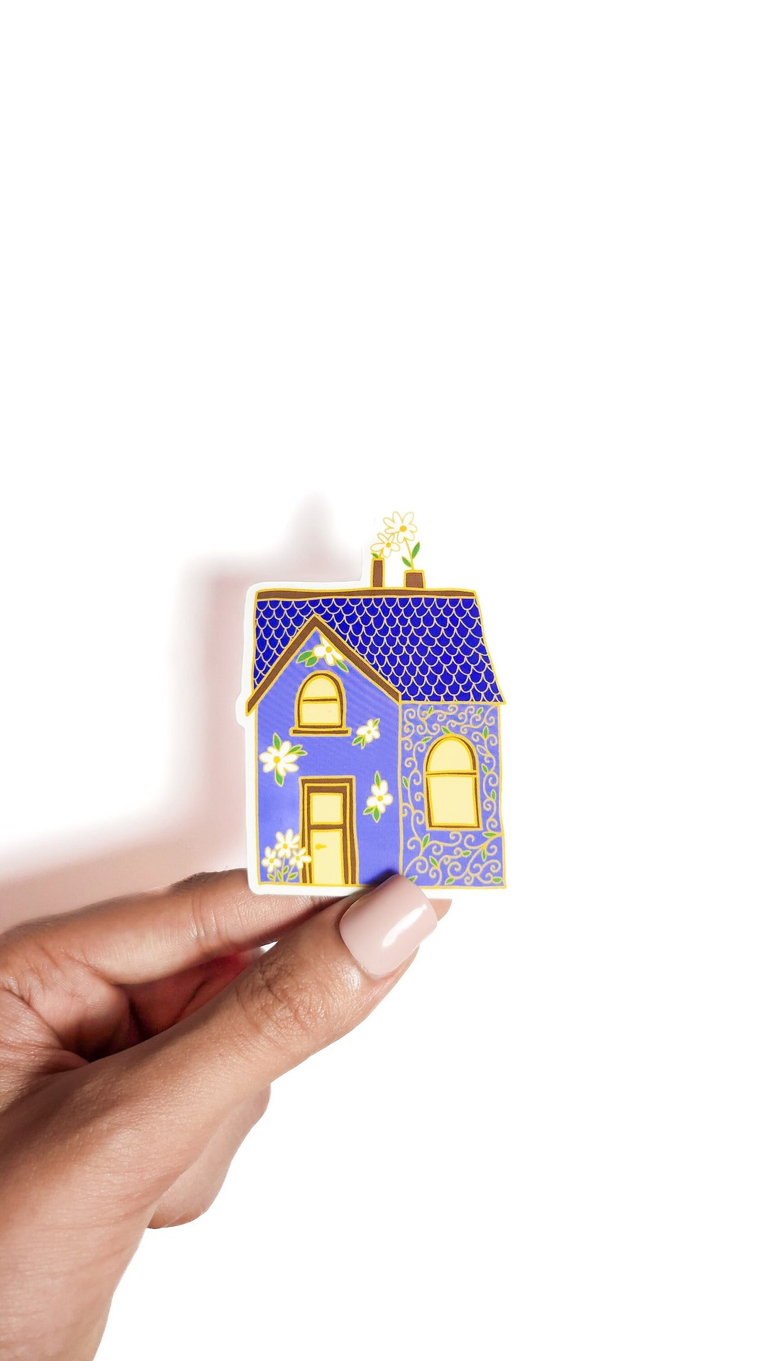 Cute House Sticker, 3 X 2in | Aesthetic Florals - Etsy
