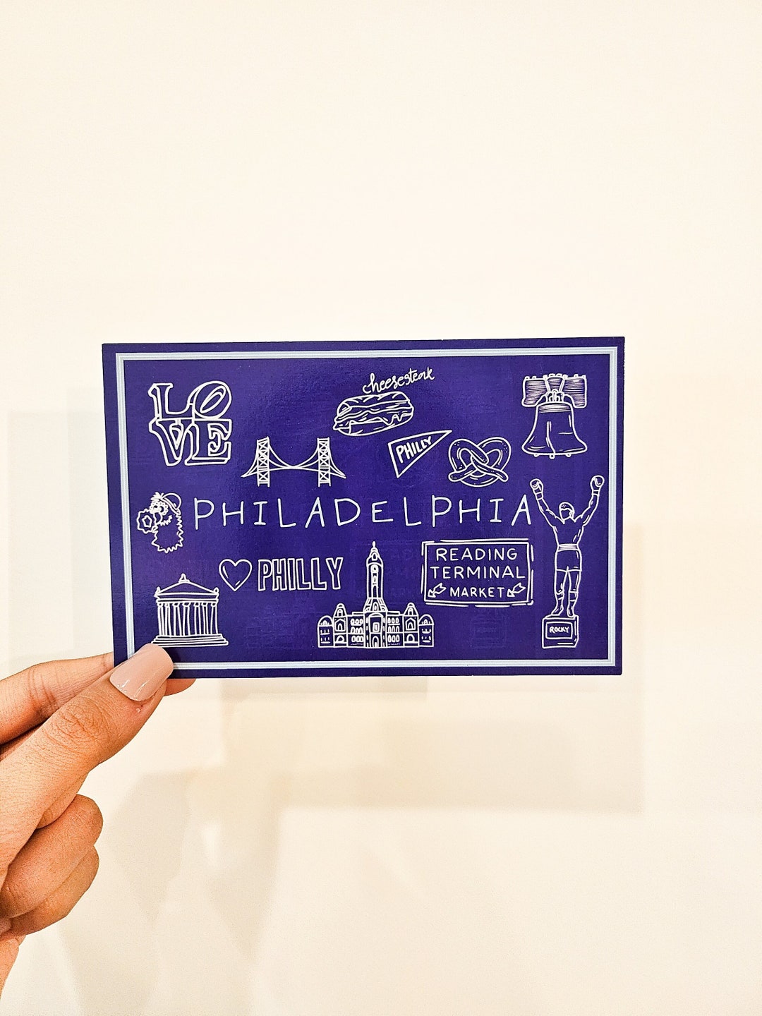 Philadelphia Icons Postcard - Etsy
