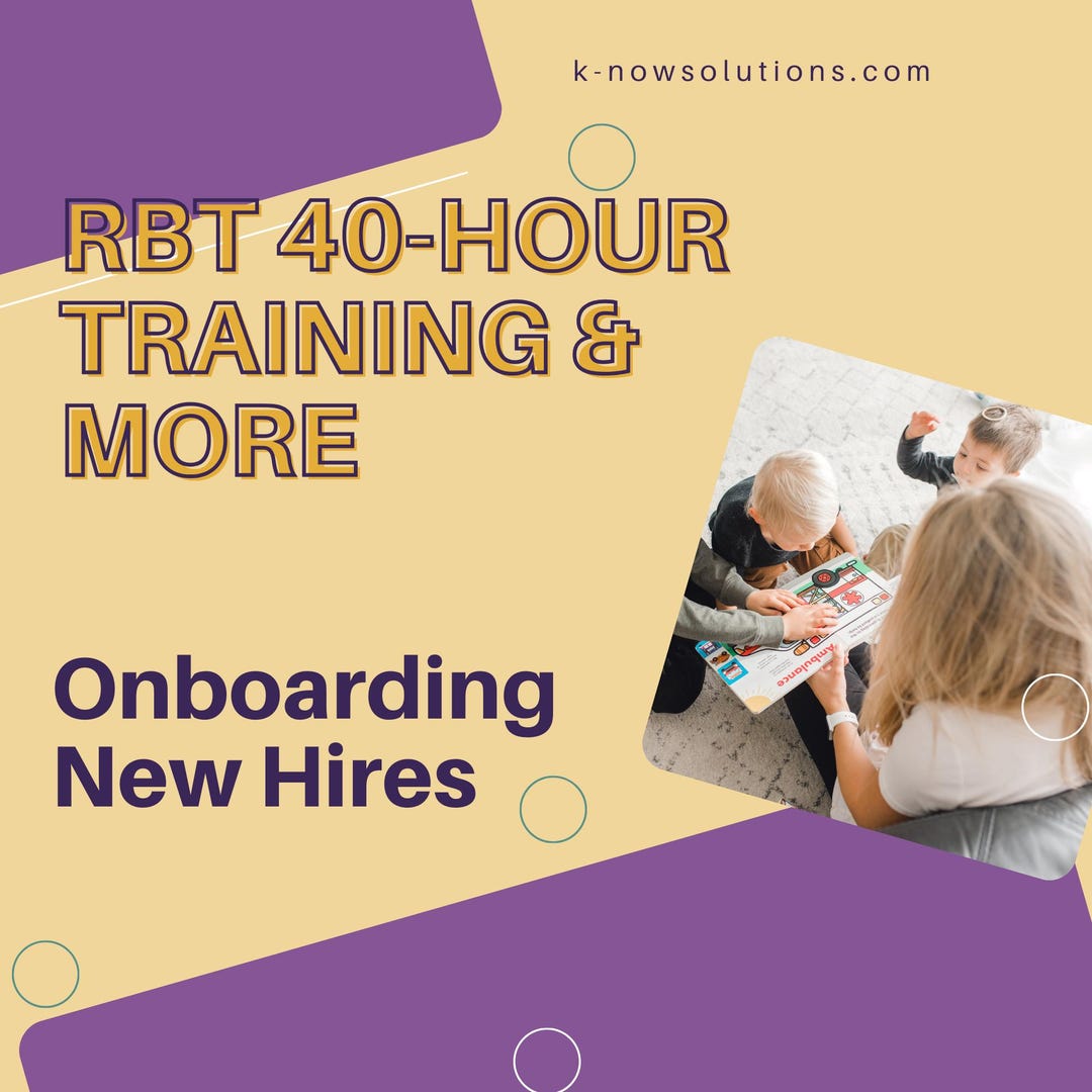 RBT 40 Hour Training & More: Package for Onboarding New Hires - Etsy