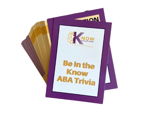 Be in the Know ABA Trivia Card Game - Etsy