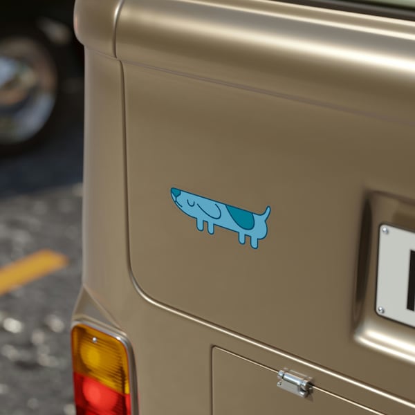 Bluey Long Dog Car Sticker - Etsy Australia