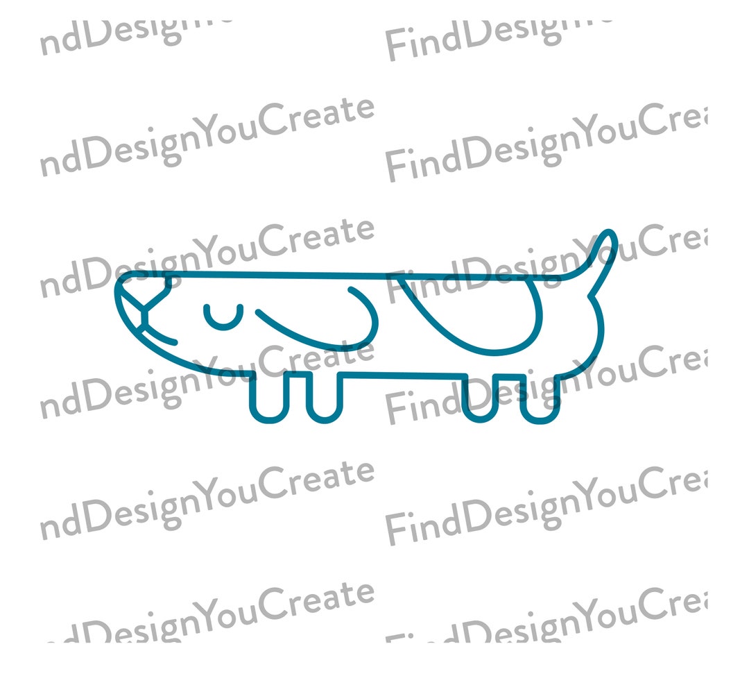 Bluey Hidden Long Dog SVG - Etsy