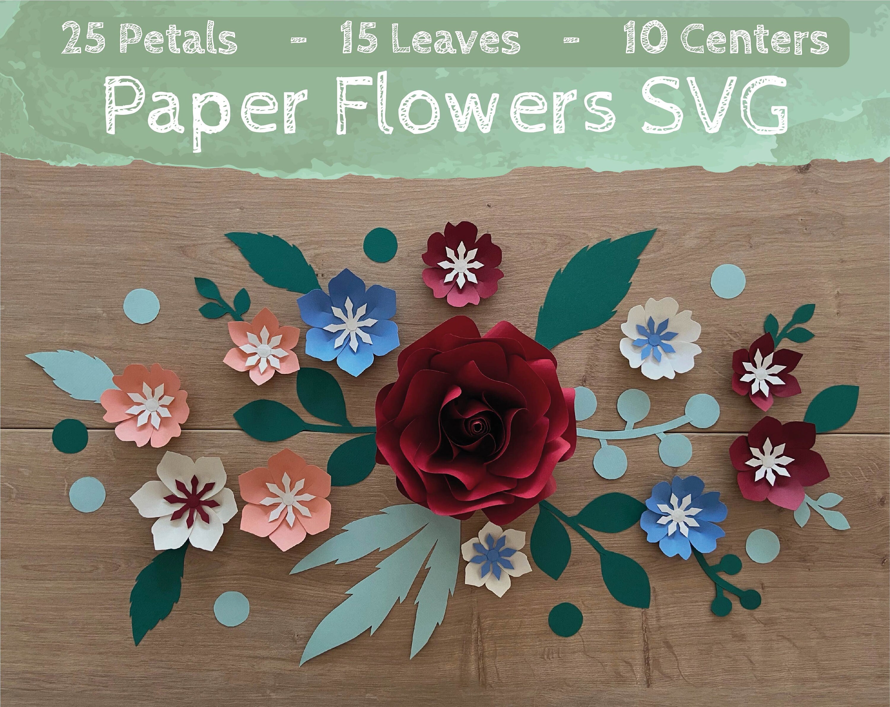 Paper Flowers Easy Paper Flower Tutorial Paper Flower Templates DIY ...