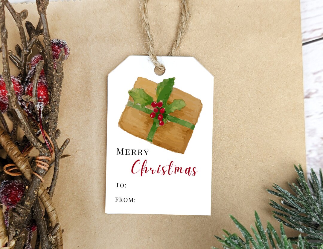 Printable Christmas Gift Tag Present Gift Tag 2x3 Gift Tag - Etsy