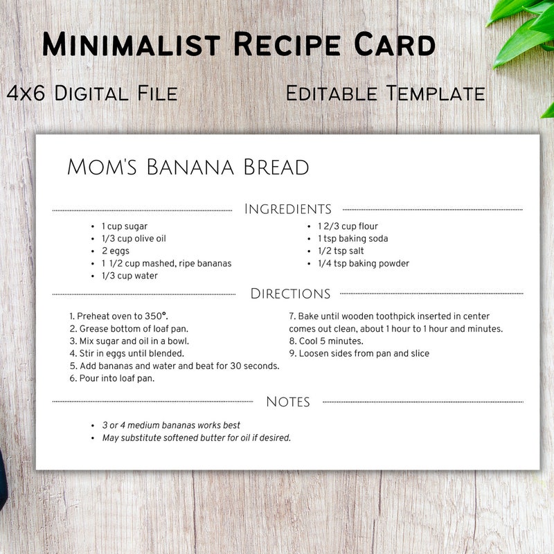 Simple Recipe - Etsy
