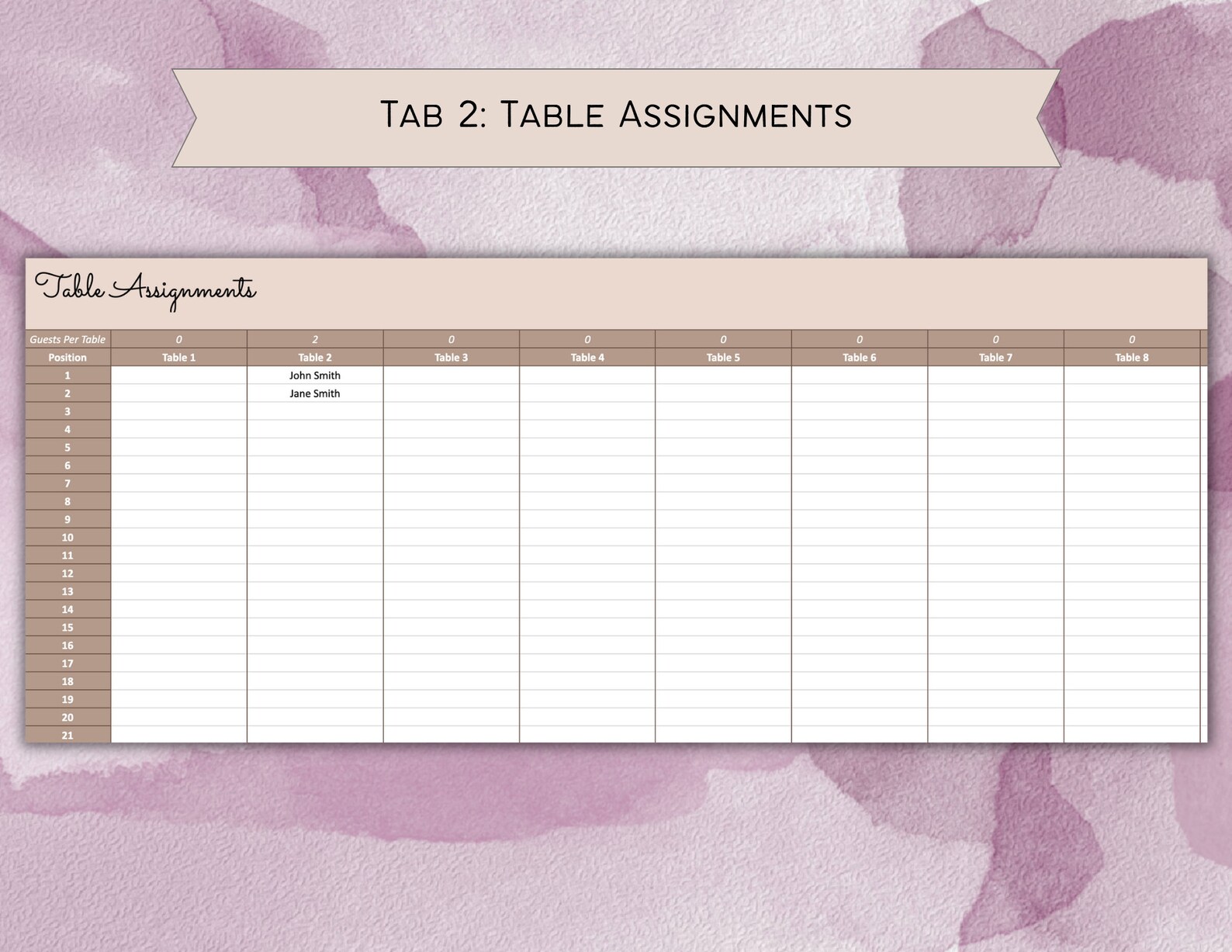 Wedding Guest List Spreadsheet Wedding Seating Chart Template Excel ...