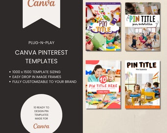 Pinterest Pin Templates for Canva Templates Perfect for Product Sellers ...