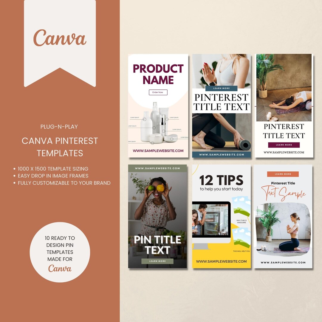 Pinterest Templates for E-commerce & Blogging, Content Creator Canva ...