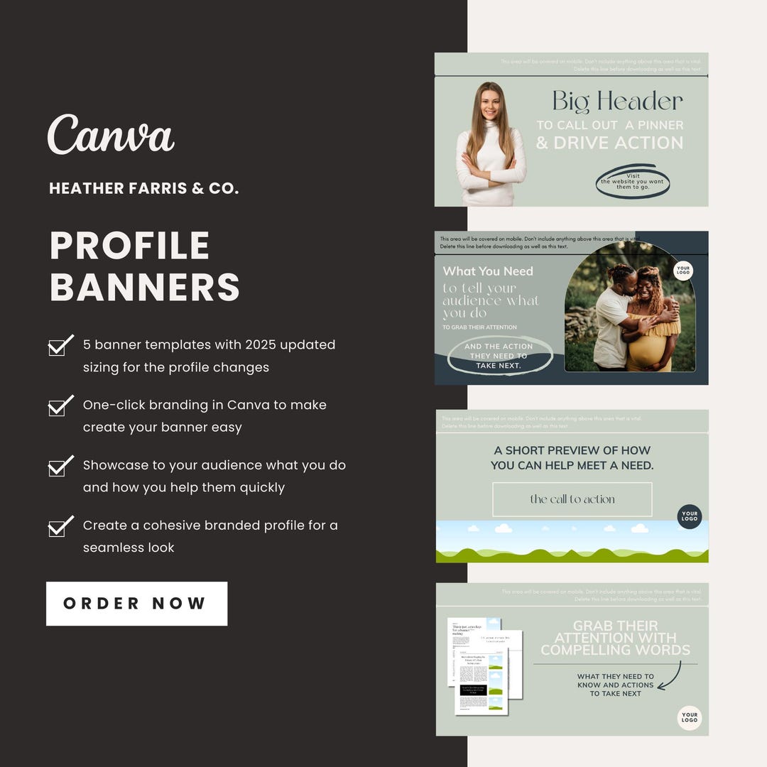 Pinterest Profile Banner Templates | Brand Your Pinterest Profile With ...