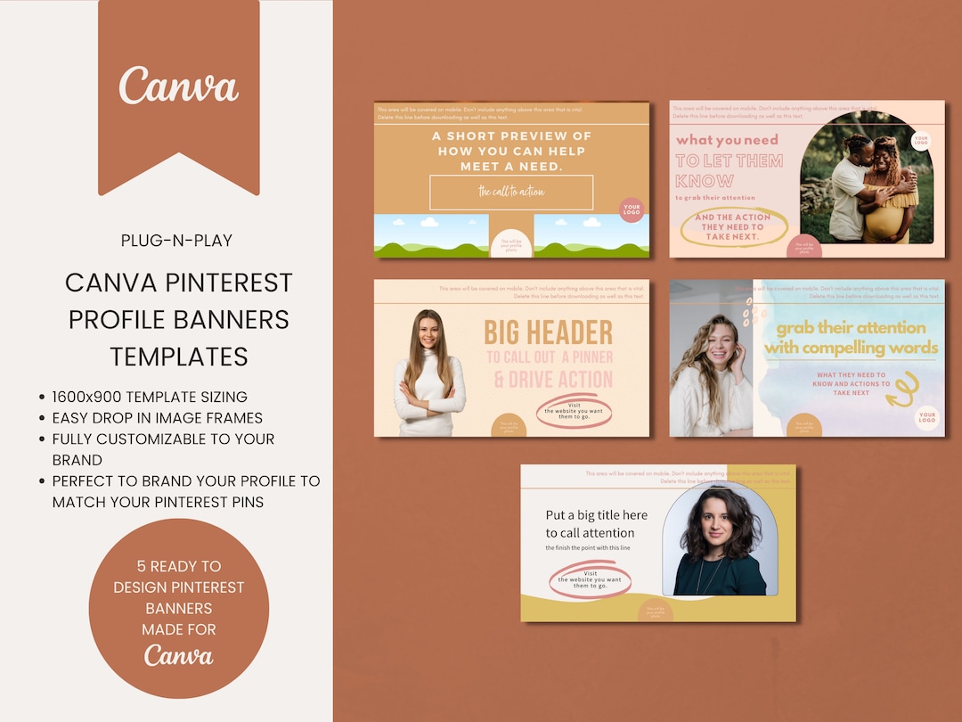 Pinterest Profile Banner Templates Brand Your Pinterest Profile With ...