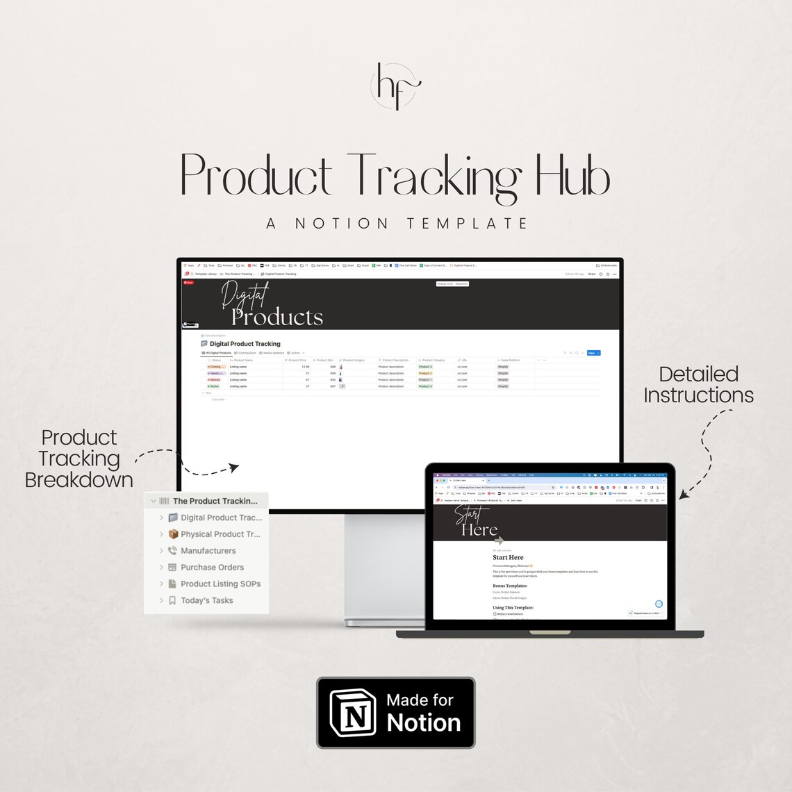 Notion Product Management OS Hub for Physical/digital Product Sellers ...