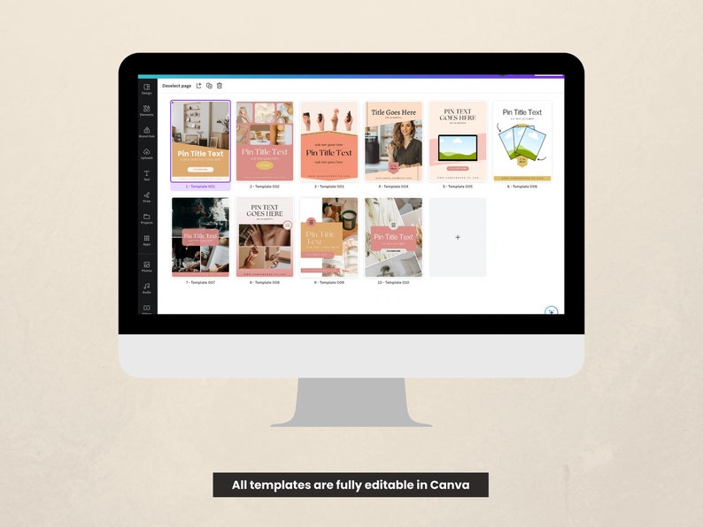 Pinterest Templates for E-commerce Product Sellers Pinterest Graphics ...