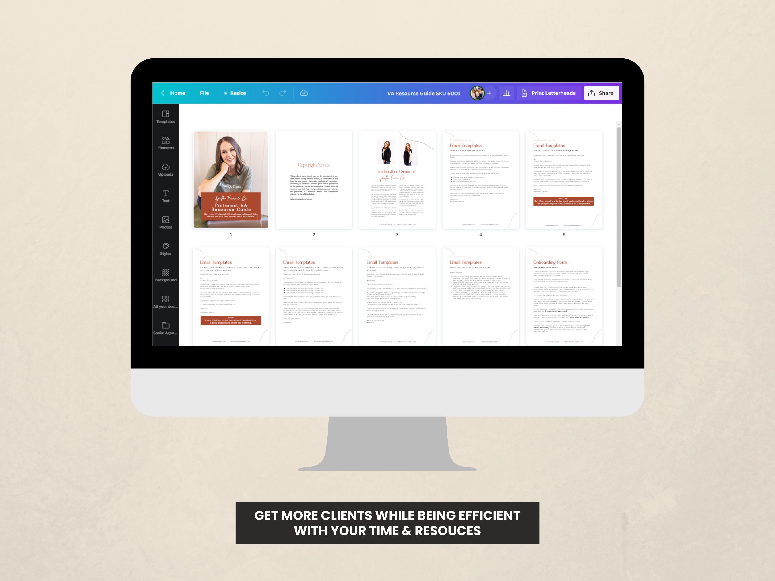 Pinterest VA Resources | Mock Sales Call | Email Templates | Package ...