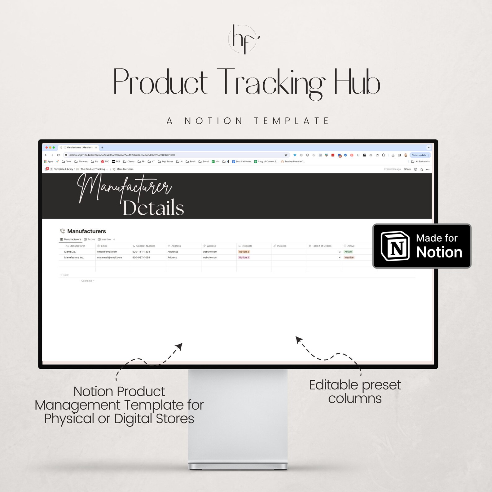 Notion Product Management OS Hub for Physical/digital Product Sellers | Etsy Notion Template ...