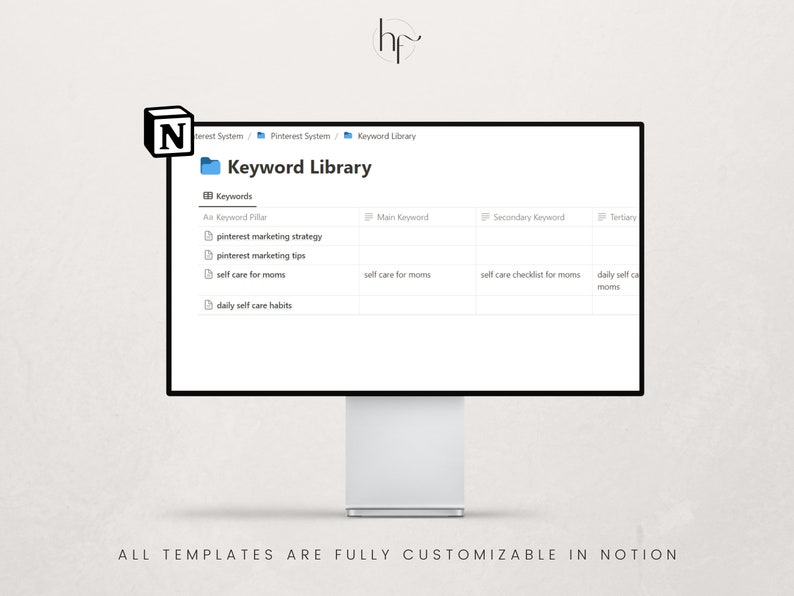 Notion Dashboard for Pinterest Marketing Notion Content Hub, Pinterest ...