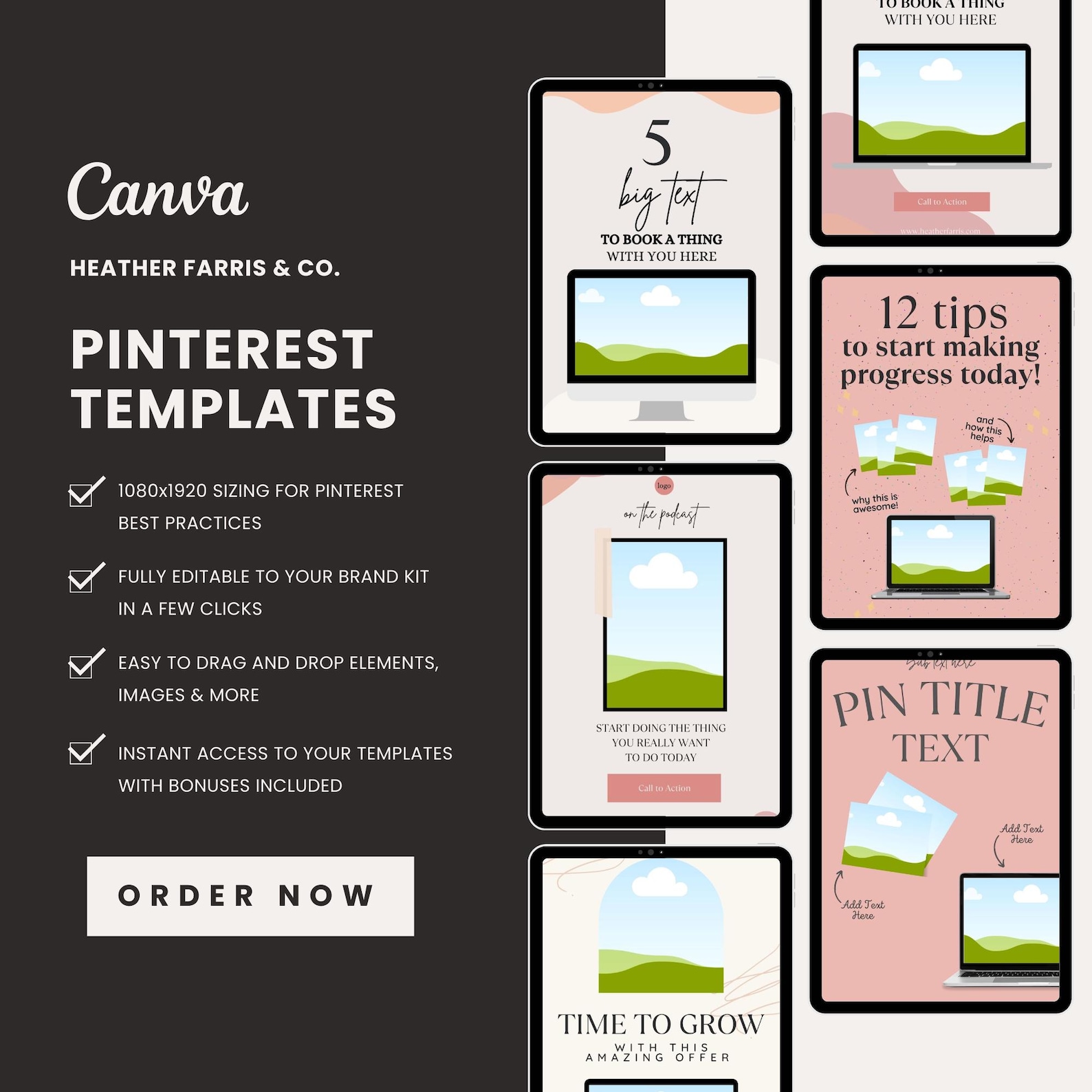 Digital Products Pinterest Templates for Canva - Canva Templates for ...