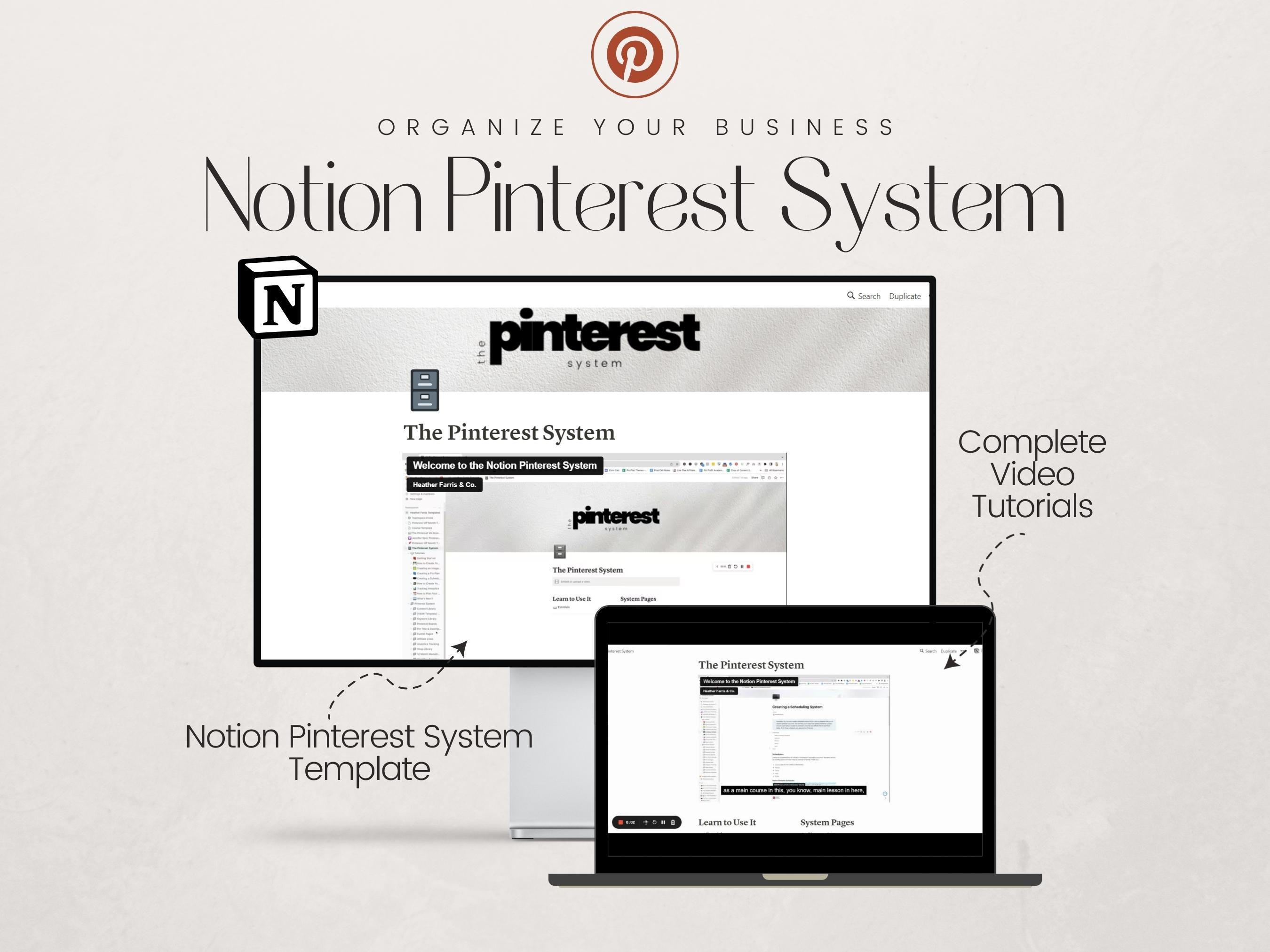 Notion Dashboard for Pinterest Marketing Notion Content Hub, Pinterest ...