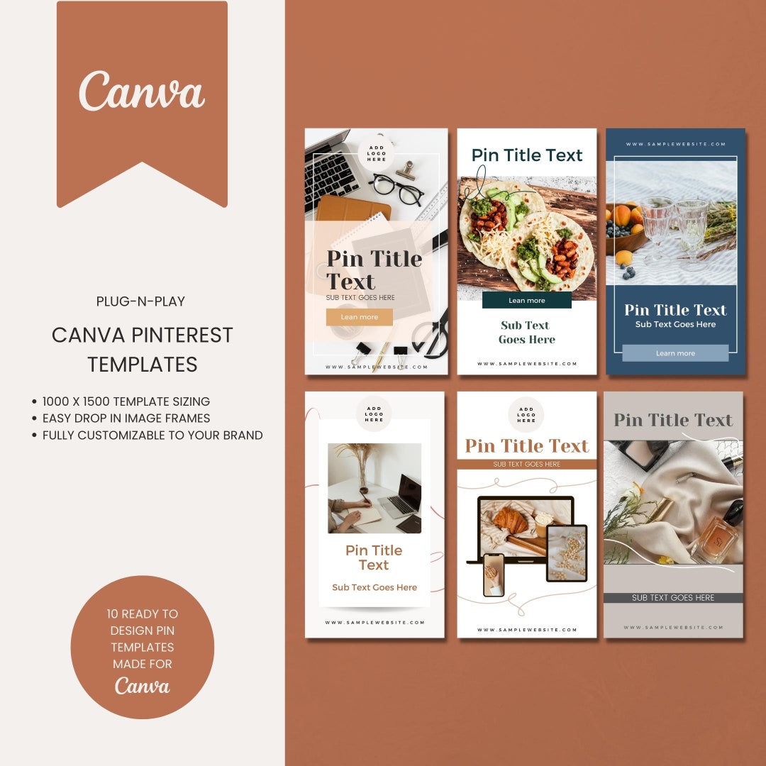 Editable Pinterest Templates, Canva Pin Graphics for Pinterest ...