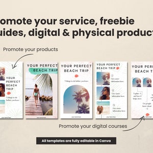 Pinterest Idea Pin Templates for Canva | Editable Canva Templates ...