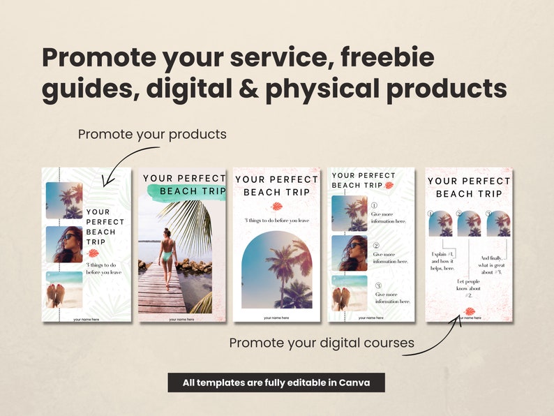 Pinterest Idea Pin Templates for Canva | Editable Canva Templates ...