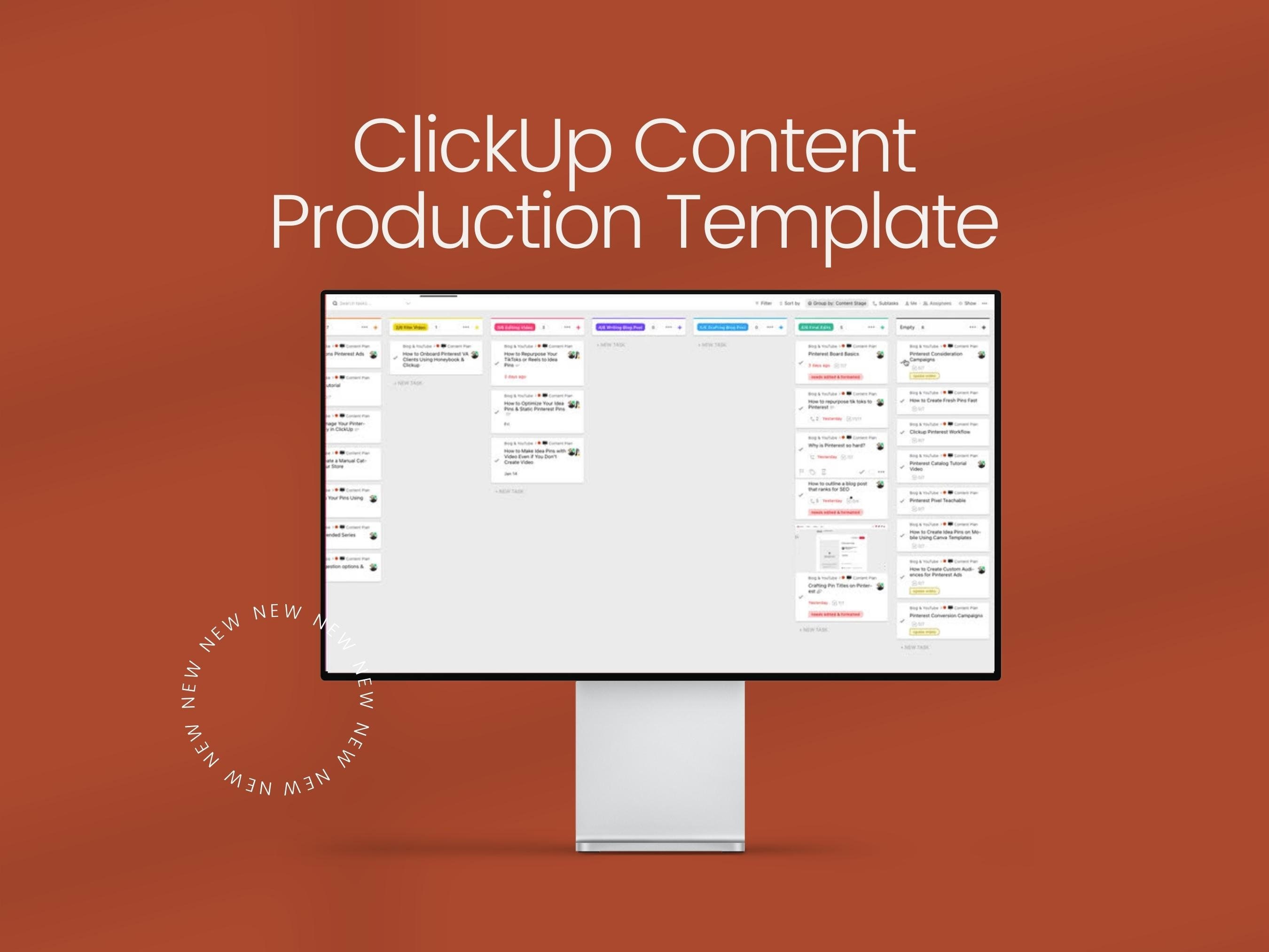 Content Planning Clickup Template, Content Planning Template, Content ...