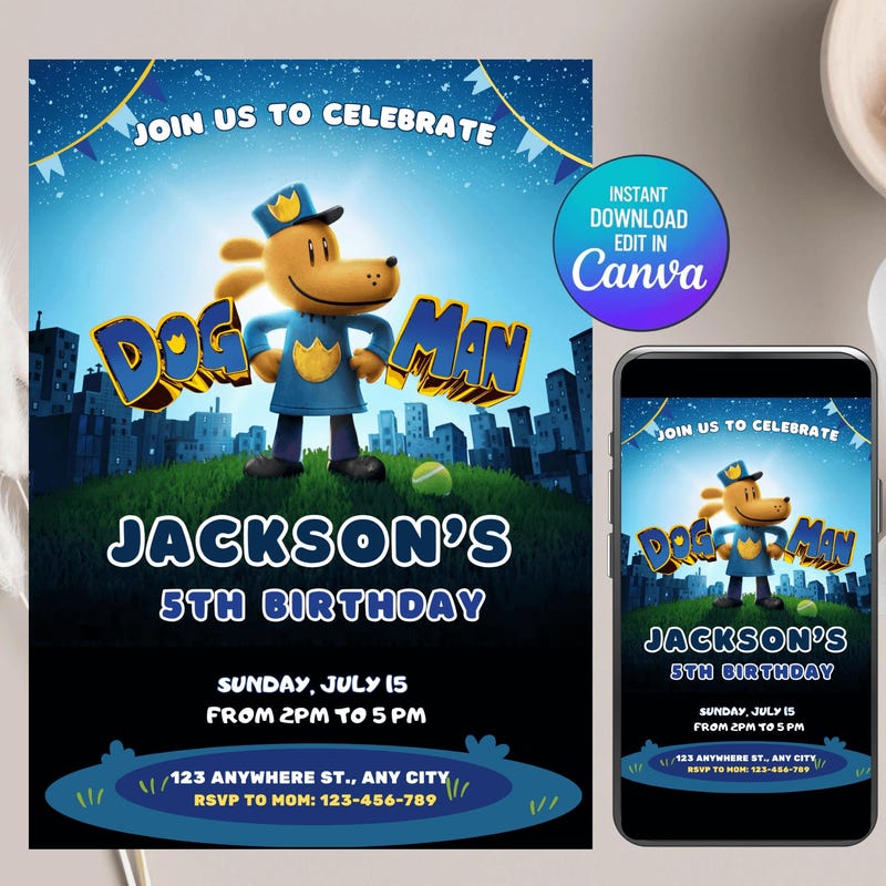 Dog Man Birthday Card - Etsy