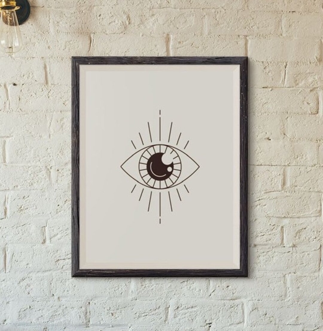 Halloween Digital Print / All Seeing Eye Drawing / Boho Eye Drawing ...