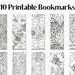 Doodle Flowers Coloring Bookmarks for Book Lovers, Gift for Kids and ...