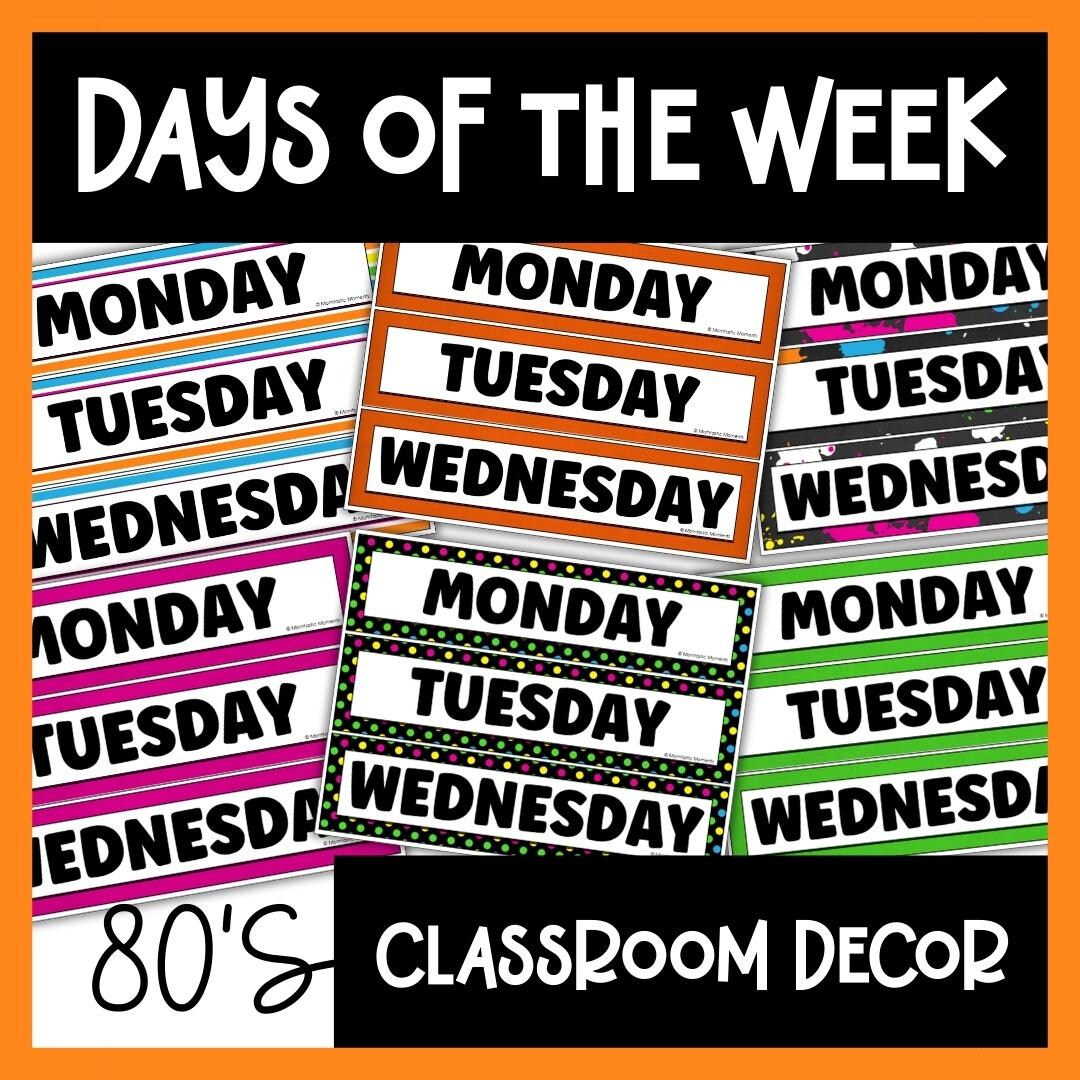 Editable Days of the Week Posters | Classroom Decor Bundle | PDF ...