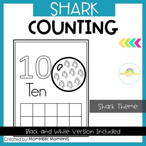 Counting Sharks - Numbers 1-10 - Pre-k Math Activities, Printable ...
