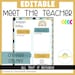 Meet the Teacher Cute Bee Theme Classroom Decor, Printable Classroom ...