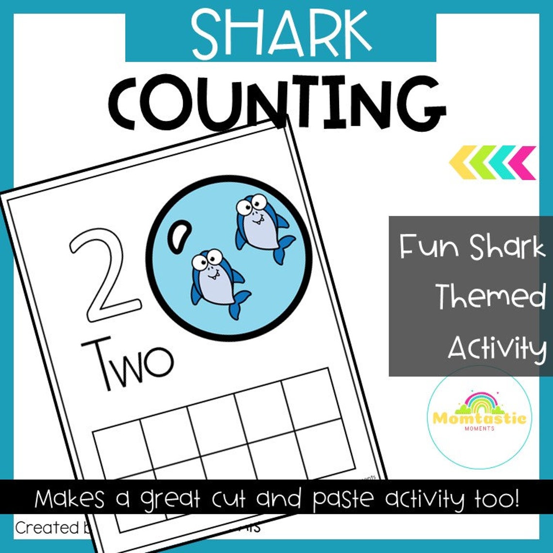 Counting Sharks Numbers 1-10 Pre-k Math Activities, Printable, Instant ...