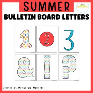End of Year Decor Bulletin Board Letters, Summer Classroom Decor ...