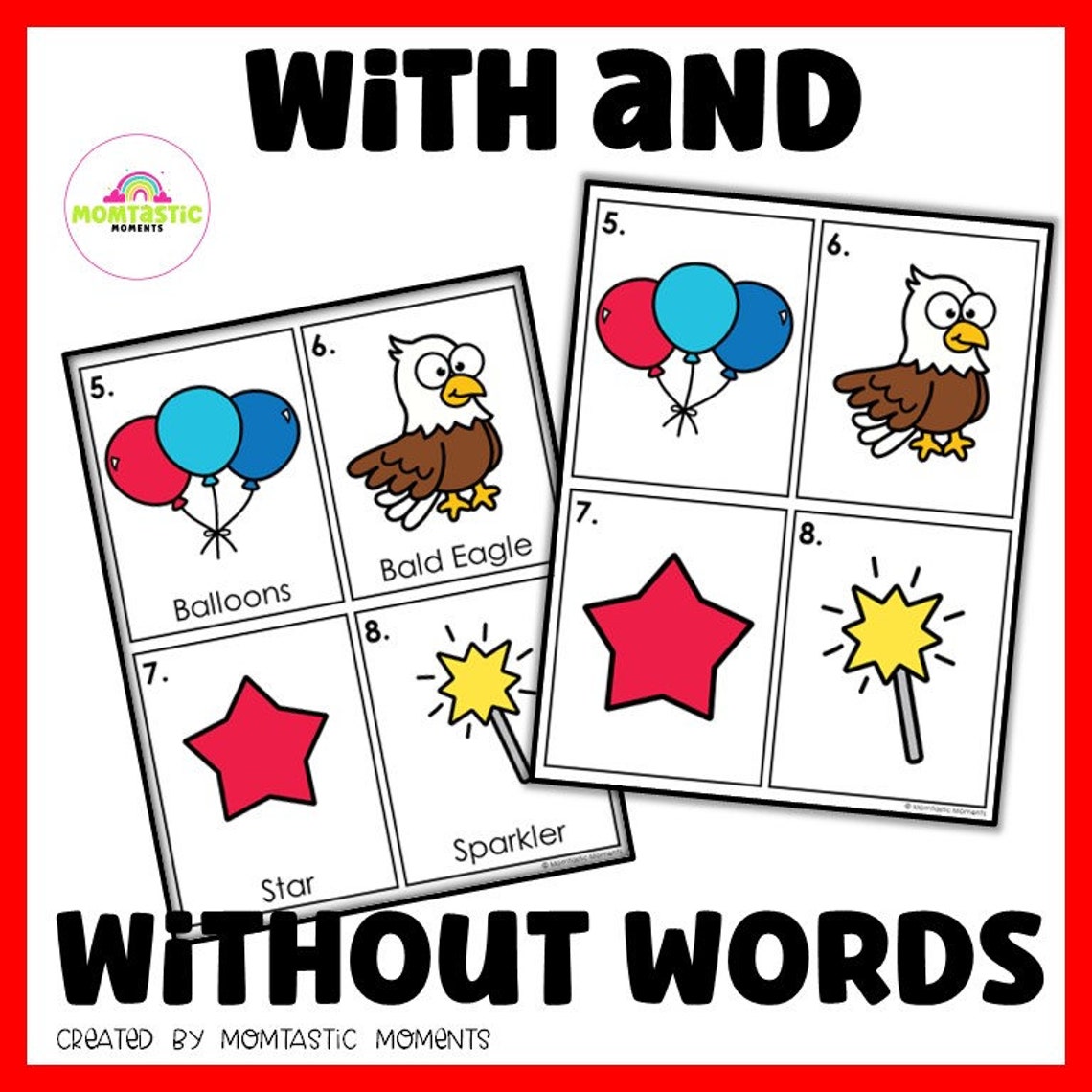 Patriotic 4th of July Write the Room Activity, Diffirentiated With ...