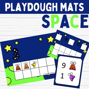 Space Number Recognition Playdough Mats 1 - 10 With Task Cards, Fine ...