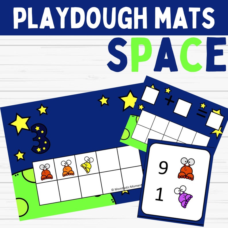 Space Number Recognition Playdough Mats 1 - 10 With Task Cards, Fine ...