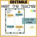 Meet the Teacher Cute Bee Theme Classroom Decor, Printable Classroom ...