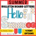 End of Year Decor Bulletin Board Letters, Summer Classroom Decor ...