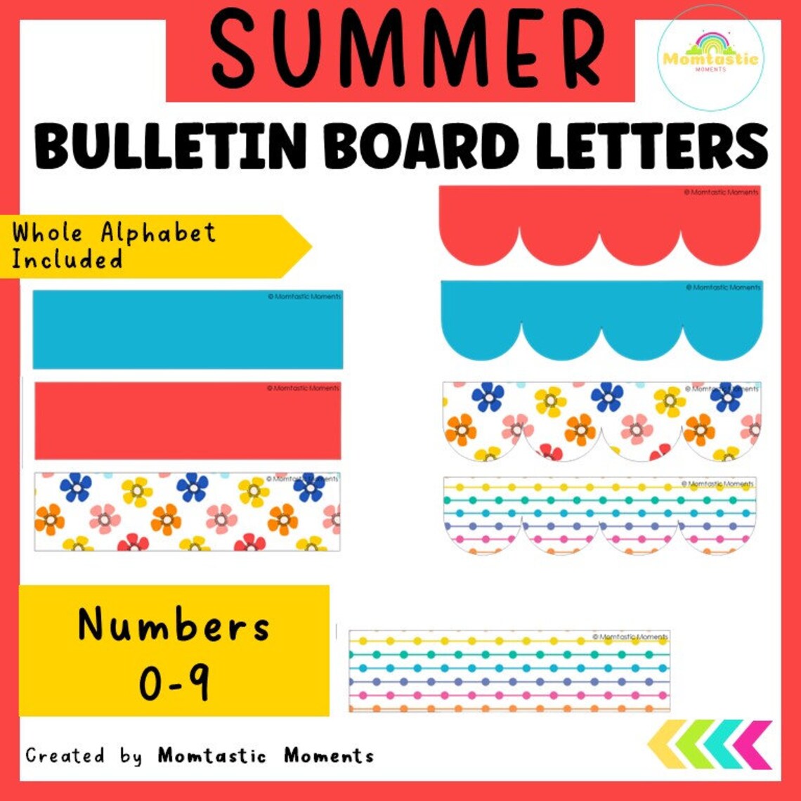 End of Year Decor Bulletin Board Letters, Summer Classroom Decor ...