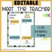 Meet the Teacher Cute Bee Theme Classroom Decor, Printable Classroom ...