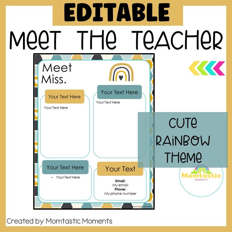 Meet the Teacher Cute Bee Theme Classroom Decor, Printable Classroom ...