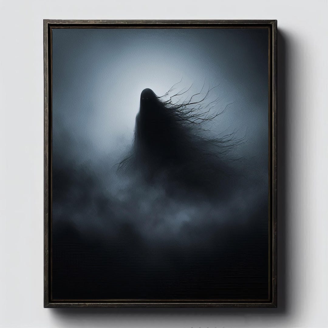 Gothic Phantom Art Print: Haunting Specter in Mist (digital Download - Etsy