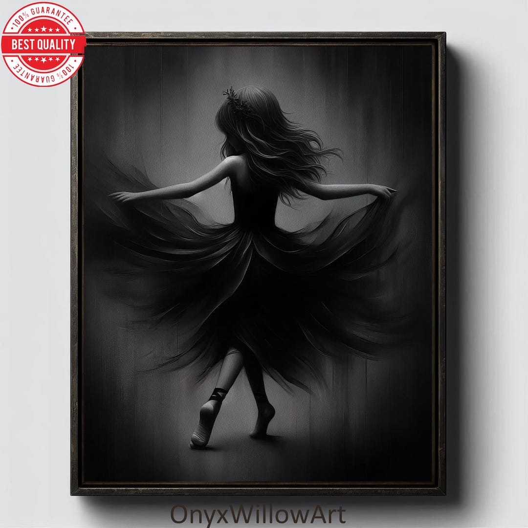 Gothic Ballerina Art Print: Dark Fantasy Dance (digital Download) - Etsy
