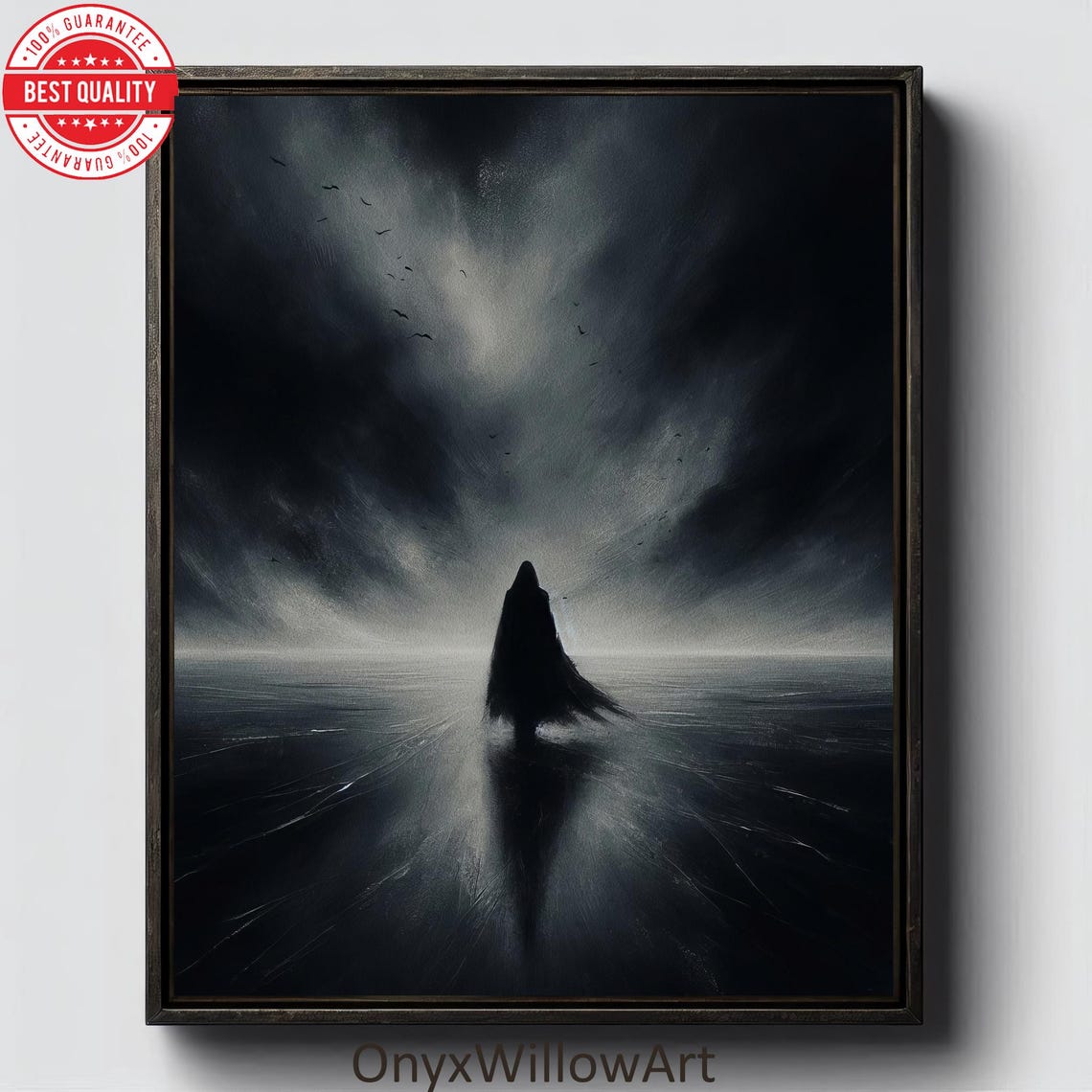 Enigmatic Cloaked Figure | Dark Fantasy Art | Mystical Gothic Landscape ...