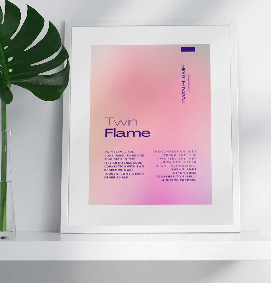 Twin Flame Definition Print | Aura Gradient Print | Twin Flame Poster ...
