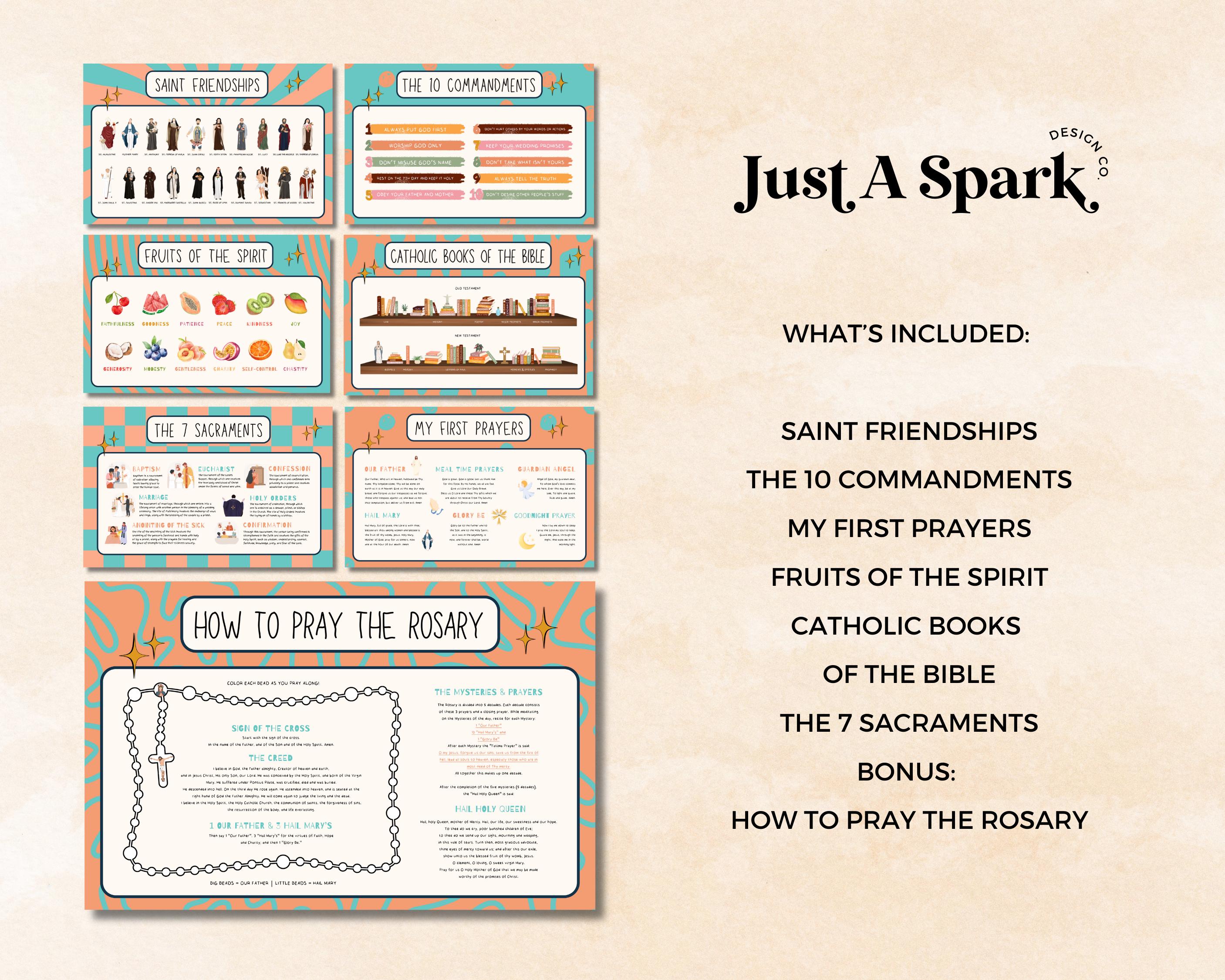 Catholic Educational Placemats: Homeschool & Sunday School Printables ...