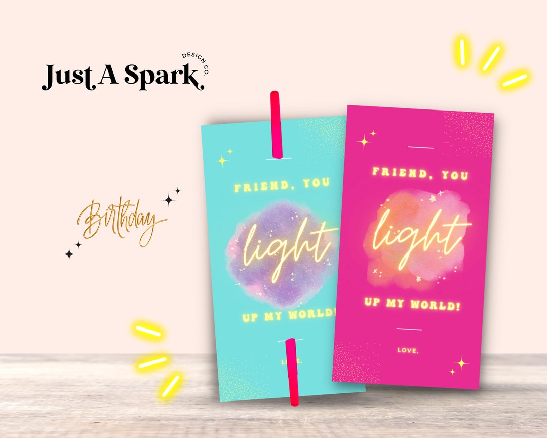 Glowstick Tags, Glow in the Dark Party Favors, Glowstick Birthday Favor ...