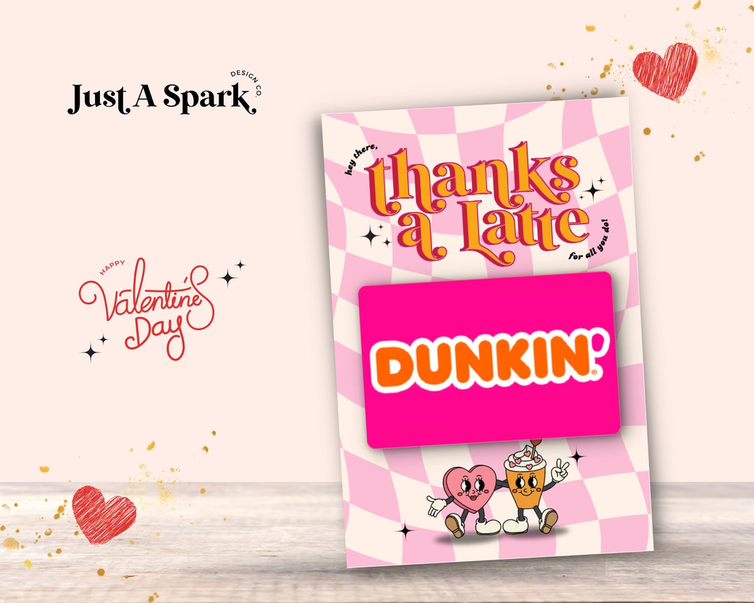 Retro Valentine's Day Coffee Gift Card Holder: Thanks a Latte Teacher ...