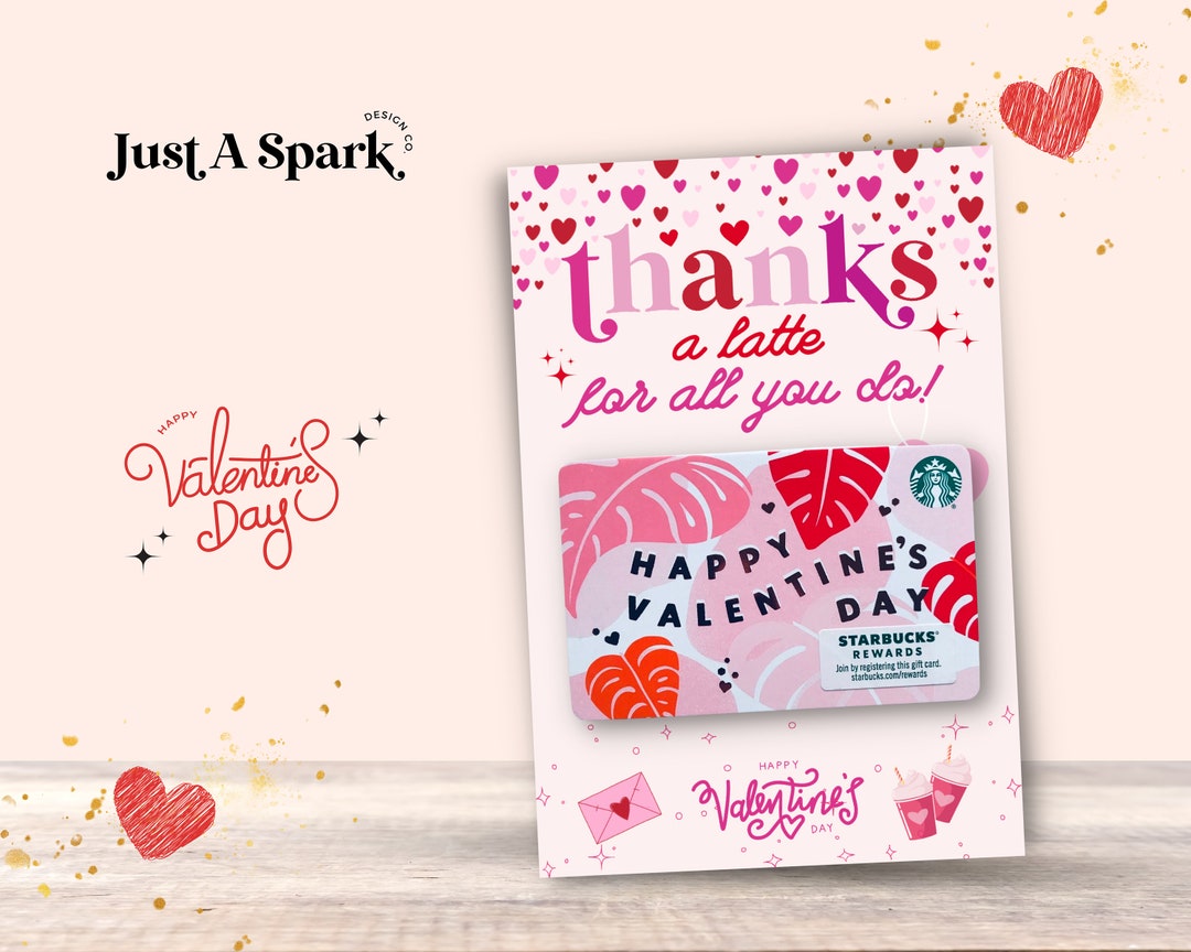 Printable Thanks a Latte for All That You Do Valentine's Day Coffee ...